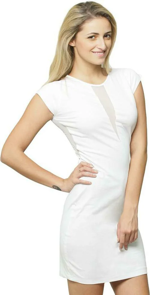 Buy Miss chase Women White Solid Cotton Single Dress Online at Best ...