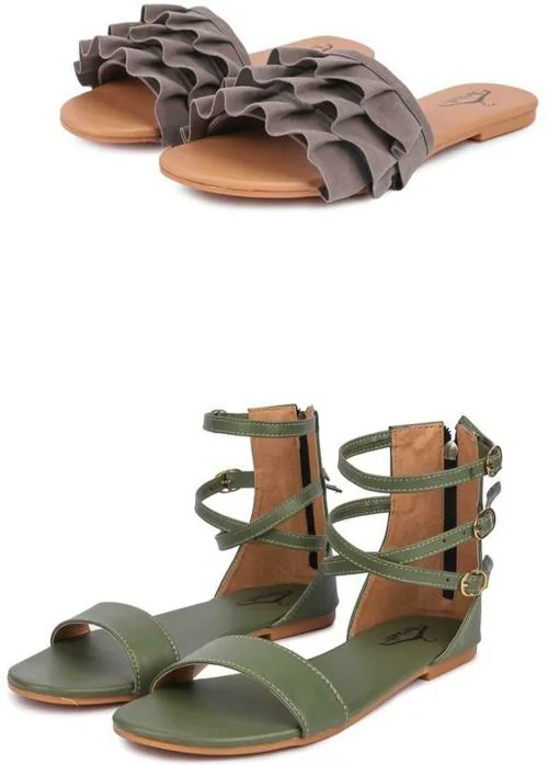 Buy Brauch Olive Flats Combo Online at Best Prices in India - JioMart.