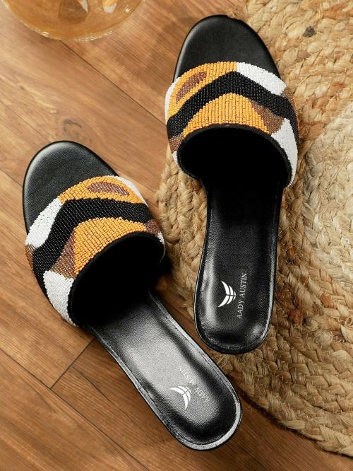 Buy Aady Austin Women Synthetic Multi-Color Pearl Party Block Heel ...