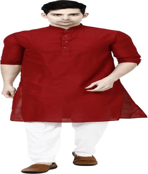 Buy TAVAN Men Self Design Straight Kurta (Maroon) Online at Best Prices in India - JioMart.