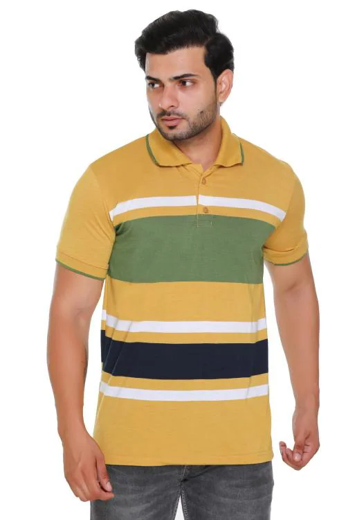 Buy Madagala Men Striper Polo TShirt Online at Best Prices in India ...