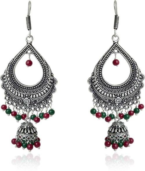 Buy Waama Jewels Silver Brass Drops And Danglers Multicolor For Women, Girls Online at Best ...