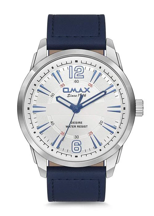 Buy OMAX Analog Blue Watch Silver Dial With Blue Strap for Men ...