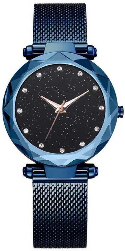 Buy JAPAN SHOP Analog Black Dial Blue Strap Watch For Women Online at ...