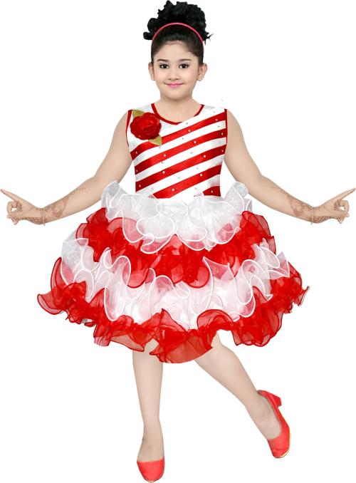 Buy Maruf Girls Red Net Fit and Flare Dress - 18 to 24 M Online at Best Prices in India - JioMart.