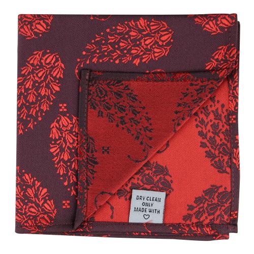 Buy Kavove The Twining Paisley Maroon Pocket Square For Men Online at ...