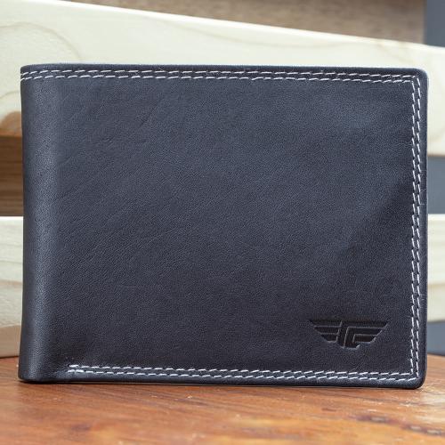 Buy Red Tape Navy, Dark Grey Leather Two Fold RFID Wallet Online at ...