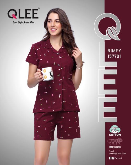 Buy Qlee Womens Night wear shorty suit Maroon L Online at Best Prices in India - JioMart.