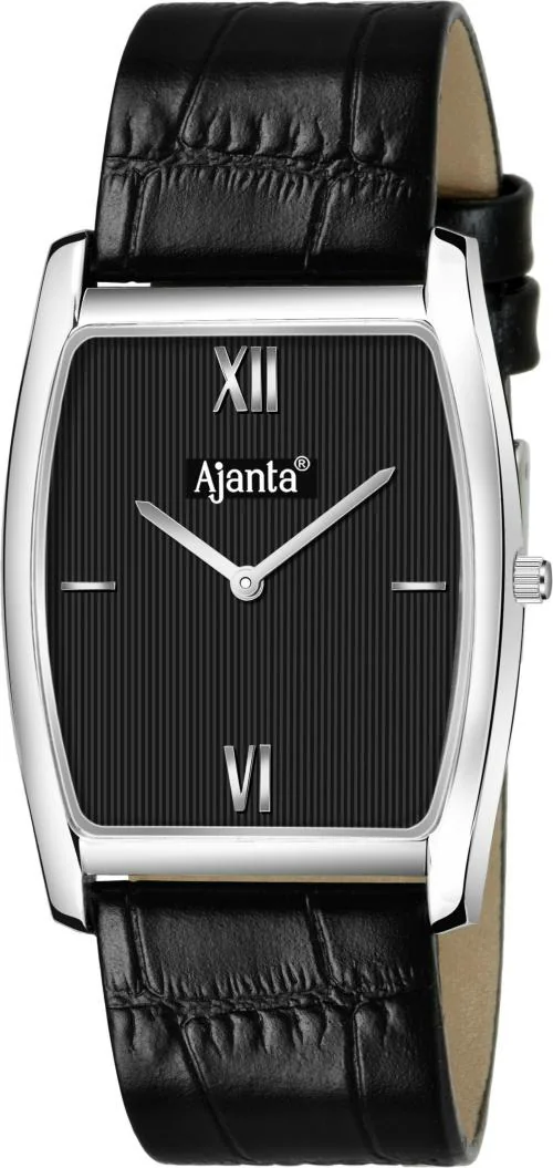 Buy Ajanta Quartz Analog Black Dial Black Strap Watch For Men Online at ...