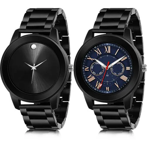 Buy NIKOLA Contemporary Stylish Chain Watch And Black Chain Black ...