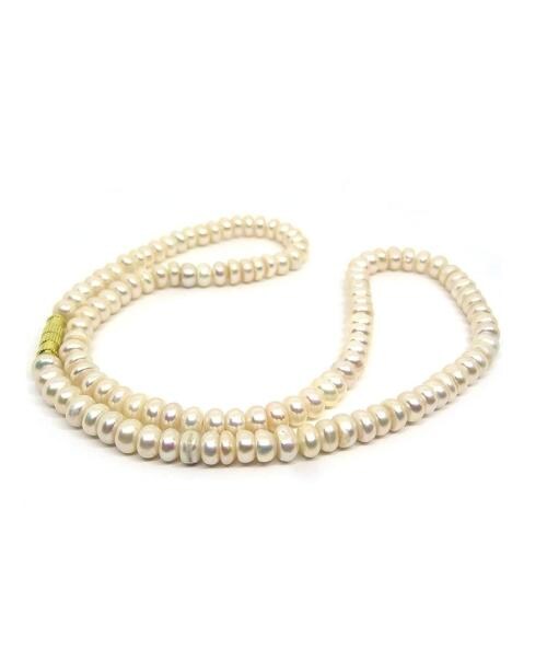 Buy Jaipur Gemstone- Natural Pearl/Moti 108 Beads mala / Mala For ...
