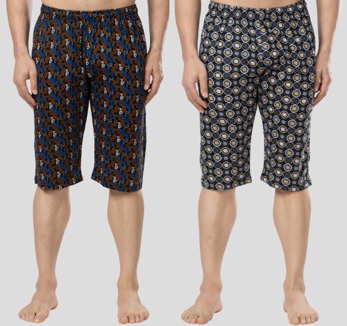 Buy Zeffit Pure Cotton Printed Men Three Fourths|Everyday 3/4 Capri For ...
