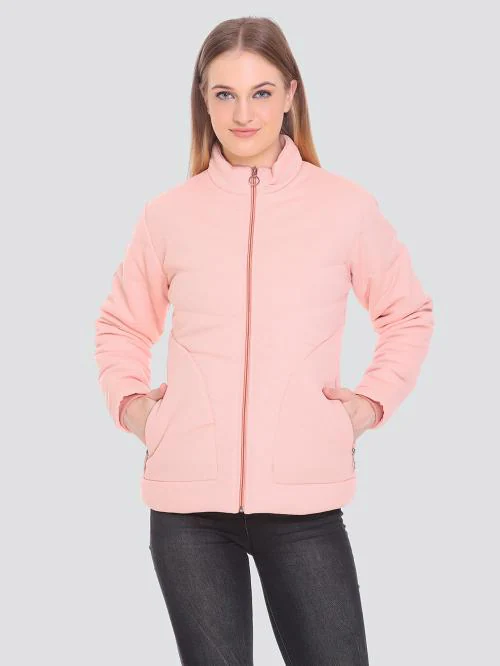 Buy HONEY BELL Women Pink Solid Polyester Bomber Jacket Online at Best Prices in India - JioMart.