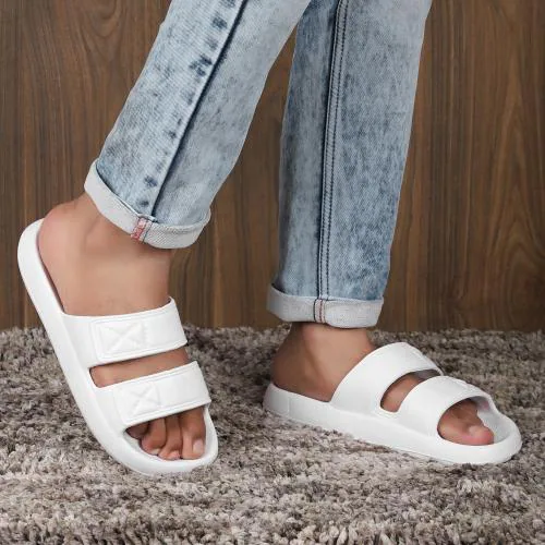 Buy Fanspy Stylish White Slider For Men Online at Best Prices in India ...