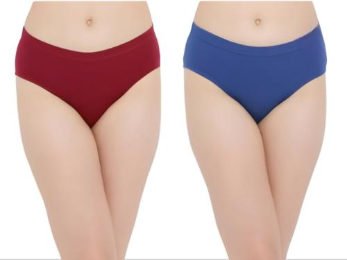 Buy Camaleon Premium Quality Cotton Hipster Multicolor Outer Elastic Mid Rise Waist Regular ...