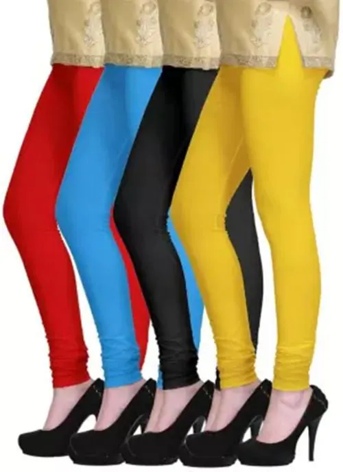 Buy PI World Women's Cotton Lyca Fabric Leggings set of 4 Online at Best Prices in India - JioMart.