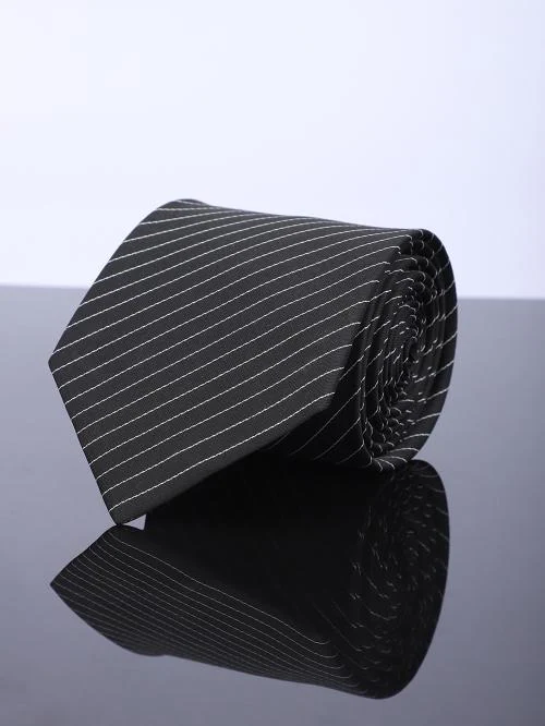 Buy Men Black Italian Style Silk Neck Broad Tie Online at Best Prices ...