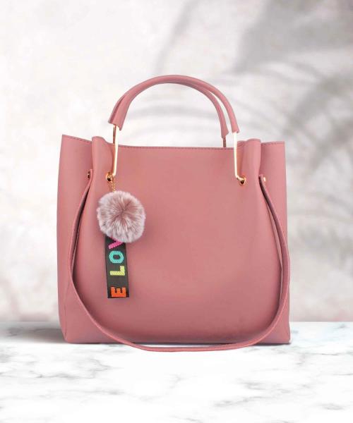 Buy Fargo Pink Pu For Handbags & Clutches (FGO-510)B Online at Best ...