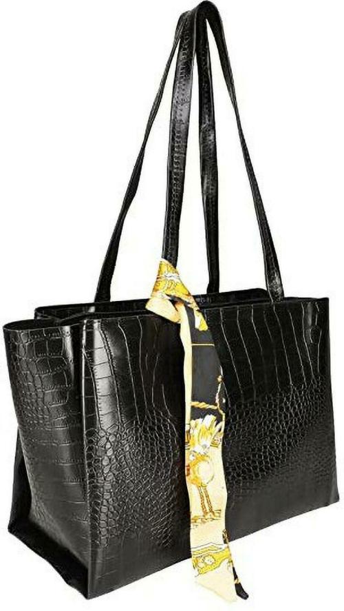 Buy Daniel Clark Black Pu For Women, Girls Tote Bag Online at Best ...