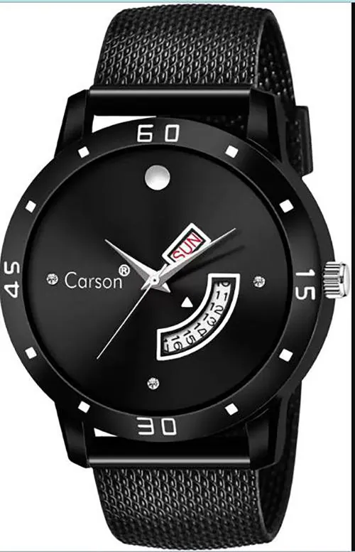 Buy CARSON Analogue Date Display Black Dial Watch for Men CR-0004 ...