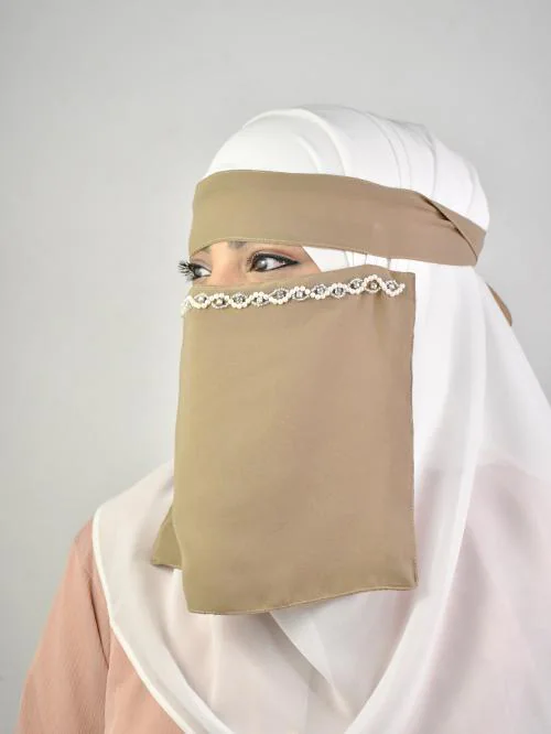 Buy WRAP MY HIJAB Coffee Party wear | Luxury | Handwork premium Tie ...