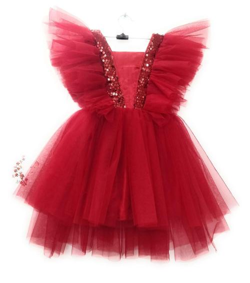 Buy TILISM Girls Mini Tulle Tutu Mehroom Wings Frock Online at Best ...