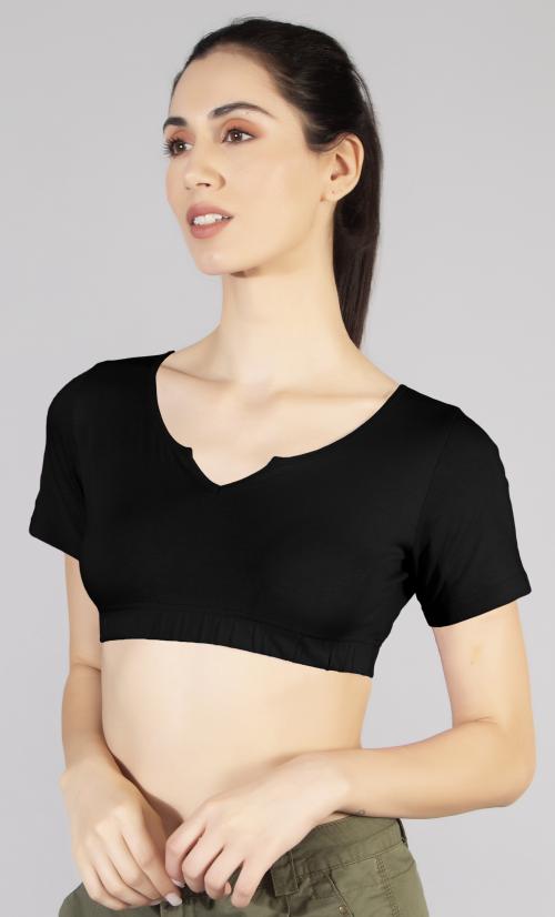 Buy AD2CART A4203 Women Pot Neck Butterfly Sleeve Crop Top Online at ...