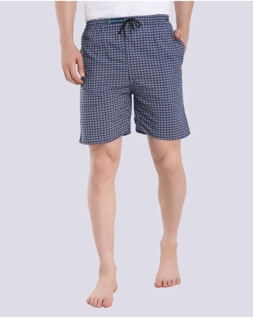 Buy Blue Checked Pattern Boxer Men Online at Best Prices in India ...