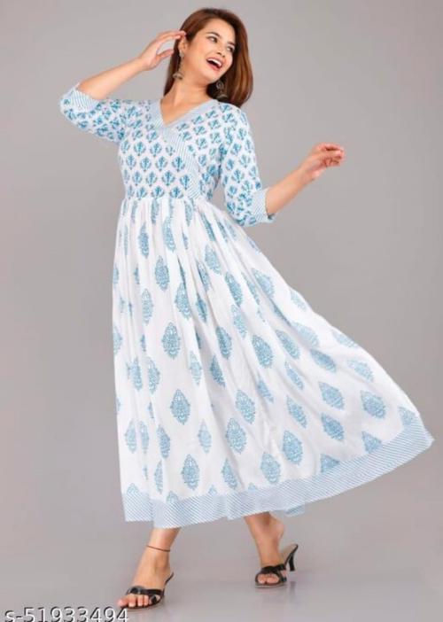 Buy Lonaxa Rayon Fabric Women Kurta Dress Without Dupatta (Pink) Online ...