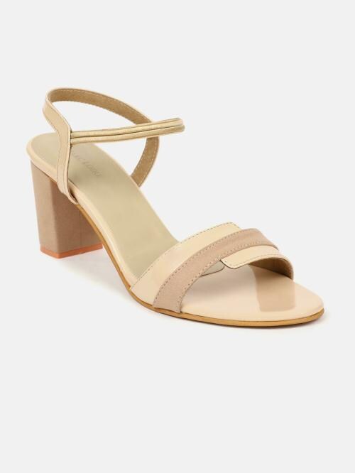 Buy Marc Loire Women Solid Cream Block Heels Online at Best Prices in ...