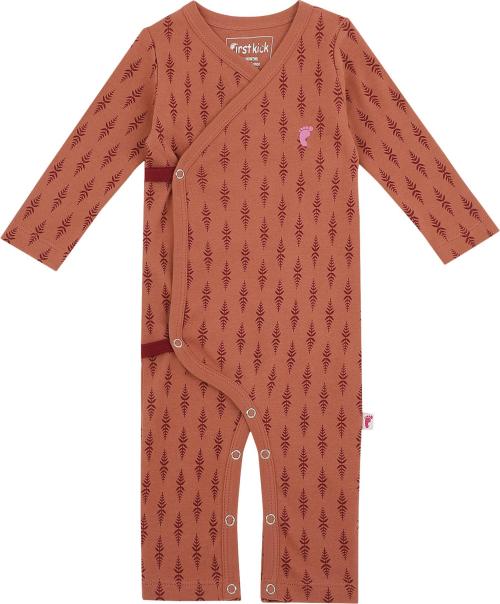 Buy First Kick Boys And Girls Orange Printed Pure Cotton Romper (3-6M ...