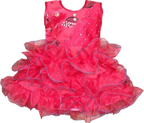 Buy MARUF DRESSES Girls Red Net A- Line Dress - 12 to 18 M Online at Best Prices in India - JioMart.