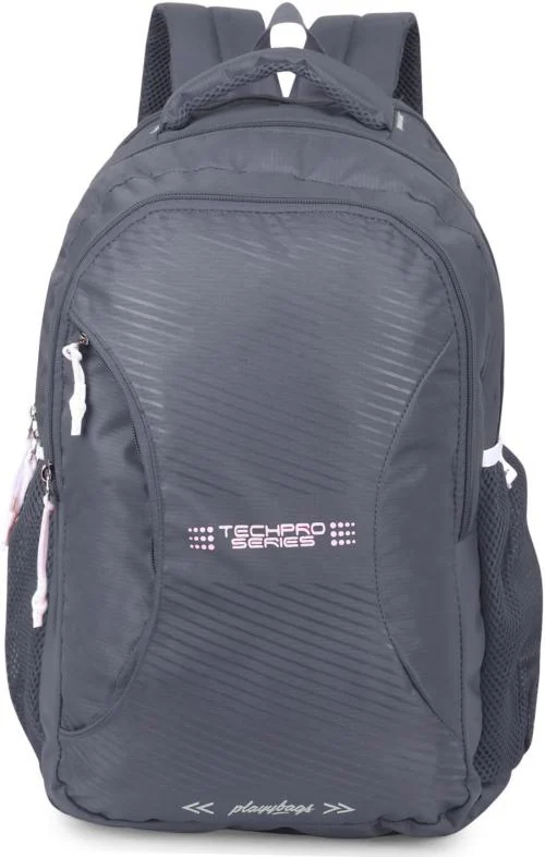 Buy playy bags Grey Polyster Laptop Backpack - 35 L Online at Best ...