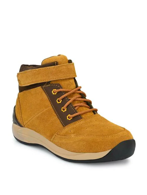 Buy Bucik Men's Tan Genuine Leather Lace-Up Casual Shoes Online at Best ...