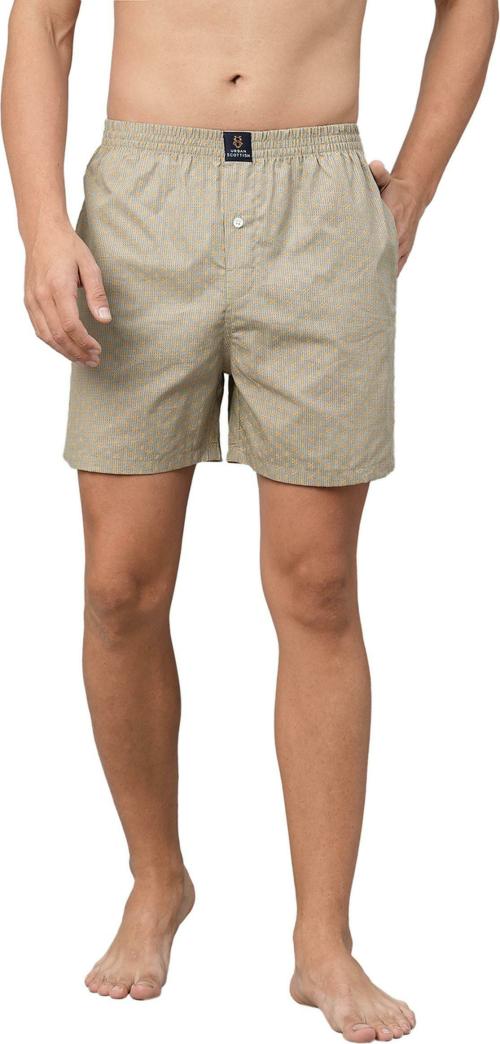 Buy Urban Scottish Beige Printed Pure Cotton Men Boxer Online at Best ...