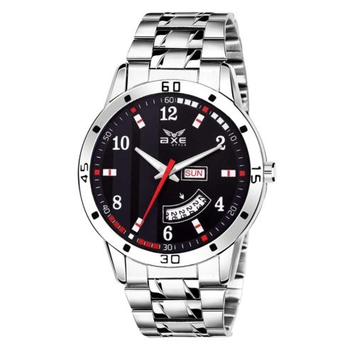 Buy Axe Style Analog Black Dial Silver Strap Watch for Men (XDD-7051 ...