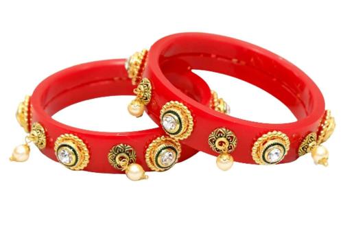 Buy Zindura Red Kangan set for Girls (Pack of 2) Online at Best Prices ...