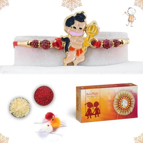 Buy Babla Rakhi Powerful Baal Hanuman Kids Rakhi | Fancy Designer Rakhi for Bhaiya/Brother/Bhai ...