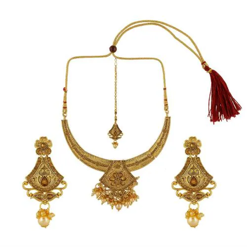 Buy Kord Store Alloy Gold-plated Gold Jewel Set (Pack of 1) Online at ...