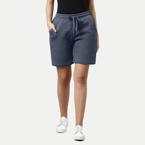 Buy Rad Prix Womens Navy Melange Shorts Online at Best Prices in India ...