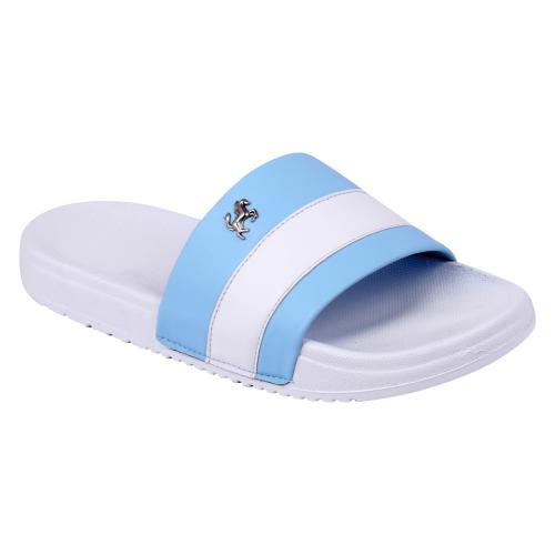 Buy Simsan Self Design Trendy Sky Blue Solid Sliders For Men Online at Best Prices in India ...