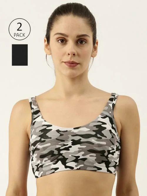 Buy Enamor SB06 Low-Impact Cotton Lounge Bra for Women- High Coverage ...