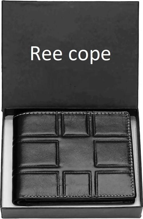 Buy Ree Cope Black Genuine Leather 5 Card Slots Men RFID Wallet Online ...