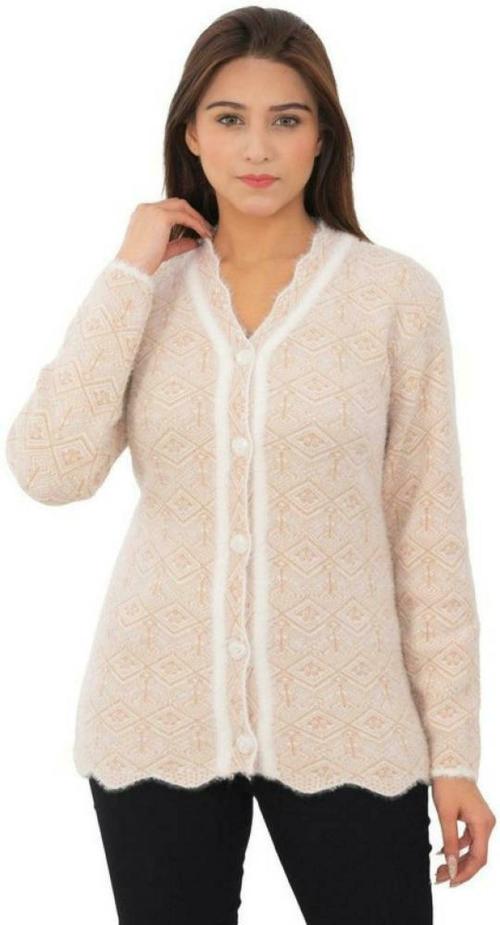 Buy Loglo Women Beige Embroidered Acrylic Blend Sweater - L Online at ...