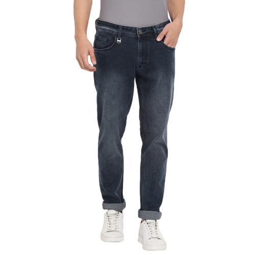 Buy Red Chief Narrow Fit Cotton Poly Lycra Navy Solid Casual Jeans for ...