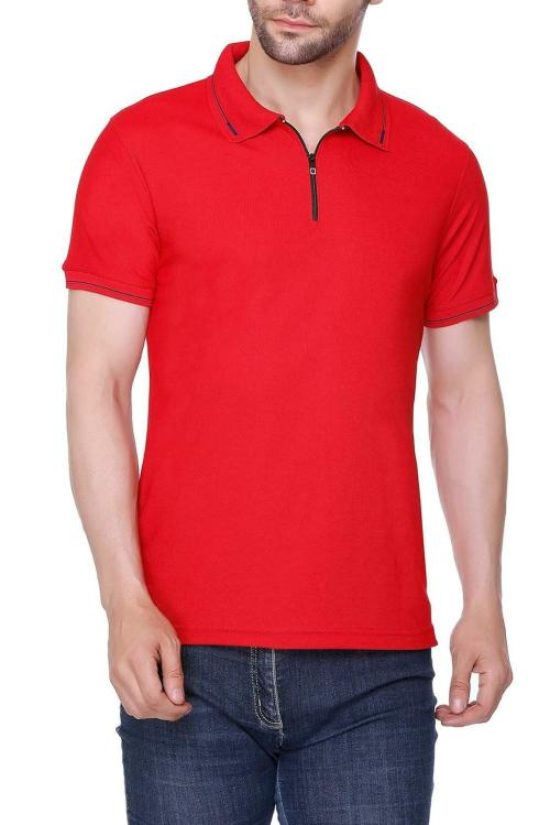 Buy Colors and Blends Men Red Solid Standard Length Polos Online at Best Prices in India - JioMart.