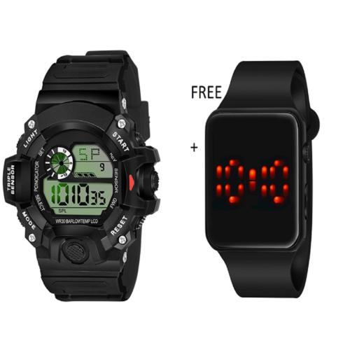 Buy RTK New Black Sports and Square Led Watch For Men,Boys Online at ...