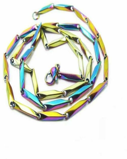 Buy VIEN Rice Necklace Chains for Men Boys Design Titanium Plated ...