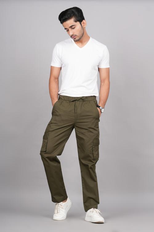 Buy EMEE-Y Men Cargos Solid Plain Designer Multipocket Comfortable ...