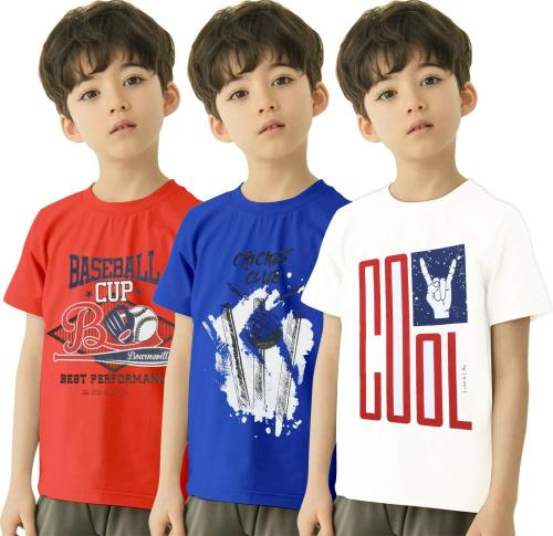 Buy Luke and Lilly pack of 3 Boys Half Sleeve Tshirt Online at Best ...